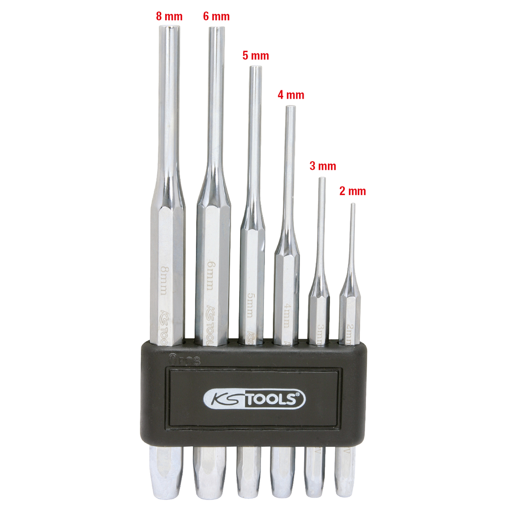 Punch set, mirror polished, 6 pcs | Cotter pin drives | Brake service ...