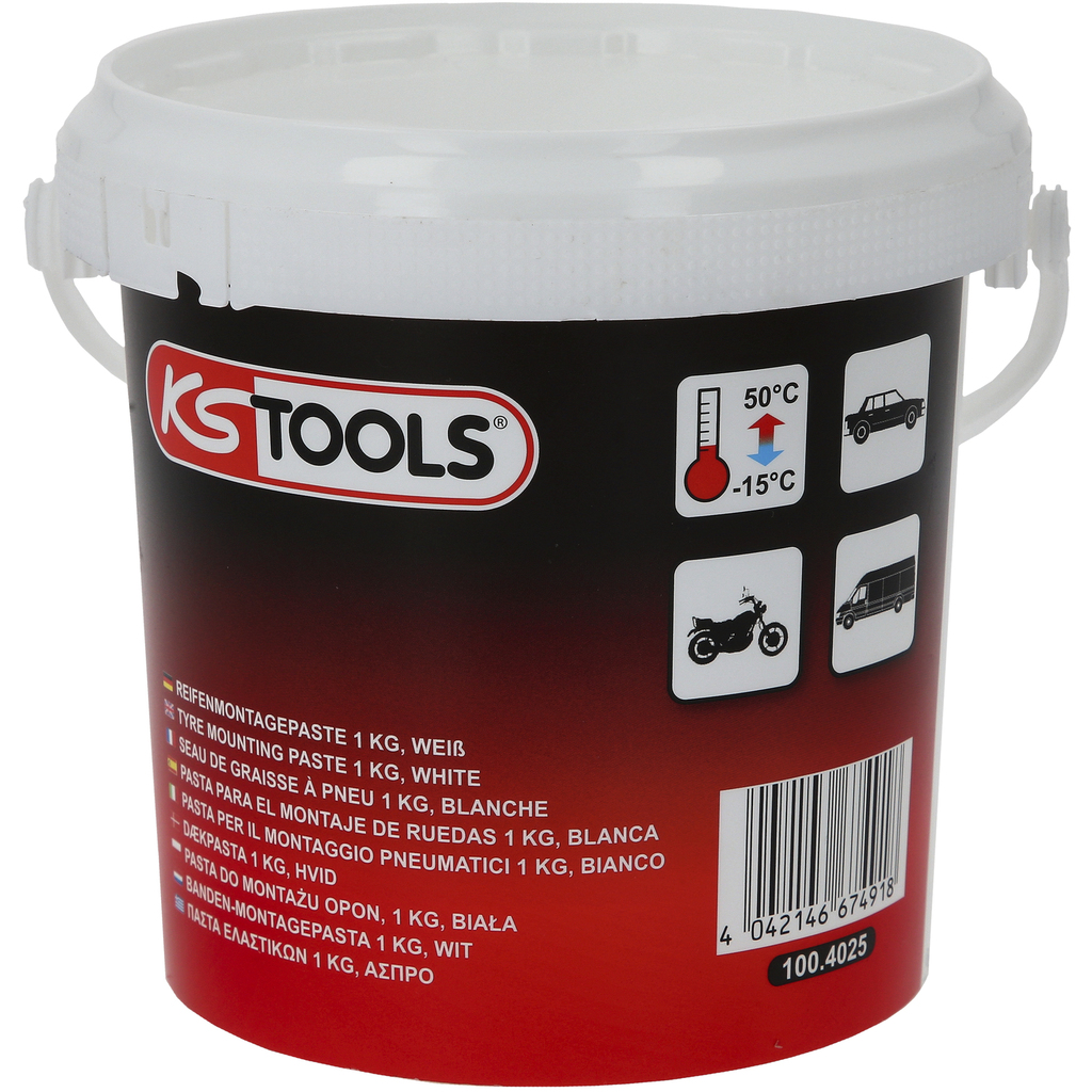 Tyre mounting paste, white, 1kg | Tyre fitting grease | Wheel / tyre ...