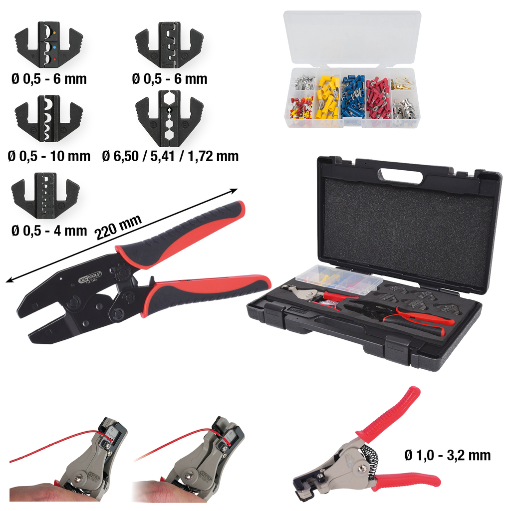 Crimping tool set, 283 pcs | Crimping pliers | Electrical / electronic ...