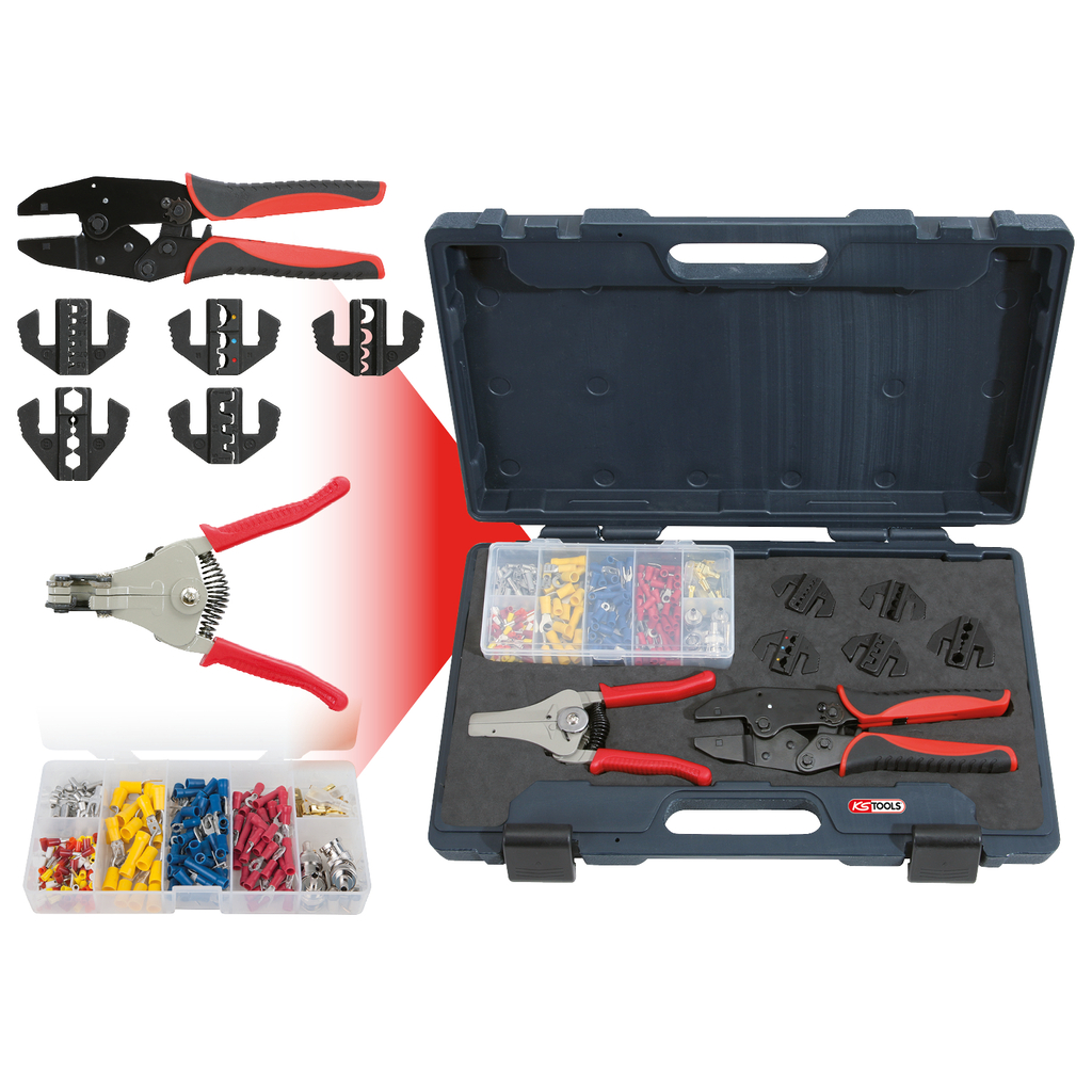 Crimping tool set, 283 pcs | Crimping pliers | Electrical / electronic ...