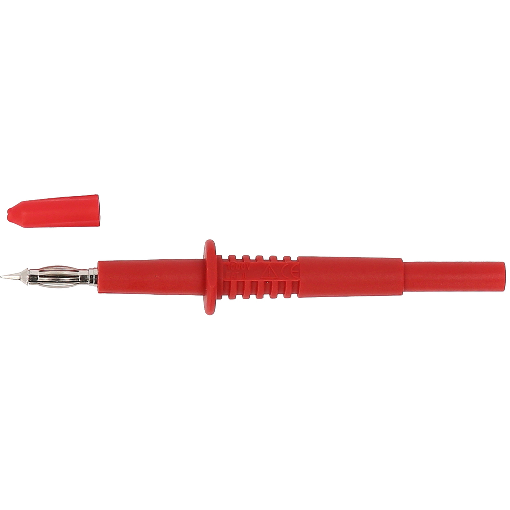 Toma de entrada de 4,0 mm con punta de comprobación, roja | Accesorios ...