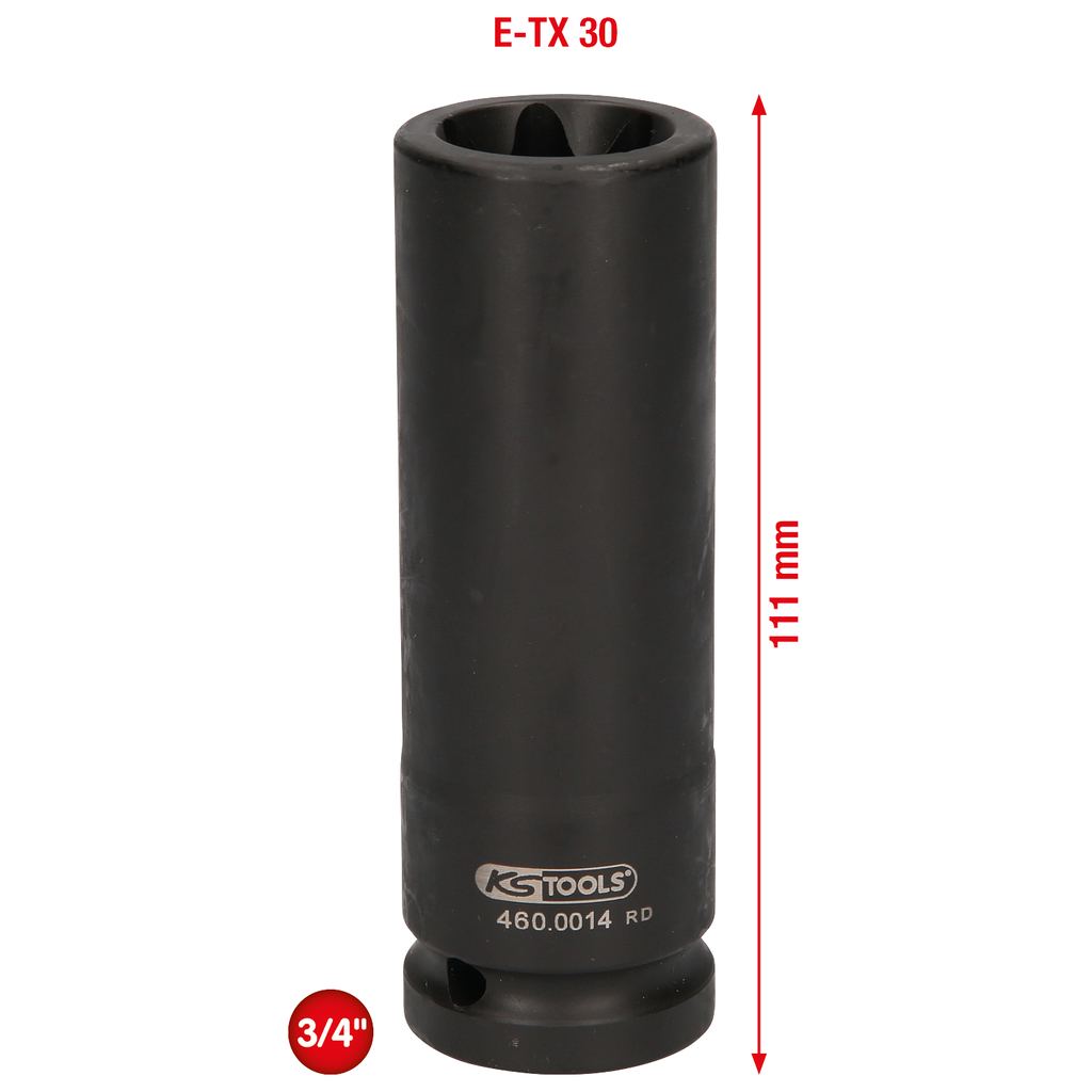 Torx-E special socket for Mercedes, E30, 111 mm long | Frame screw ...