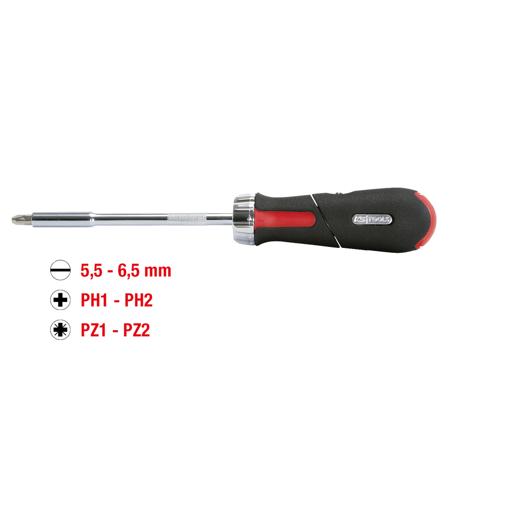 1/4" Revolver ratchet bit screwdriver, 7 pcs | 1/4" Ratchet Bit ...