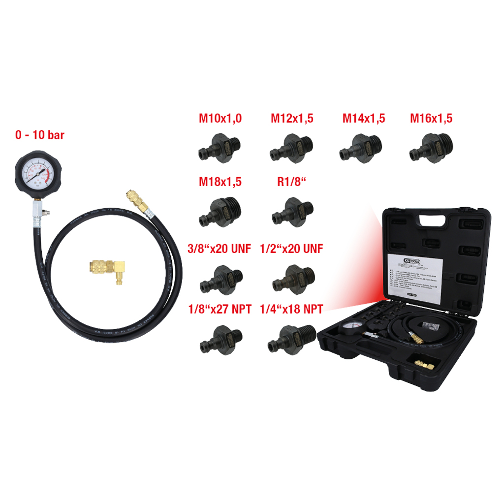 Oil pressure testing equipment, 12 pcs 0-10bar | Pressure testing tools ...