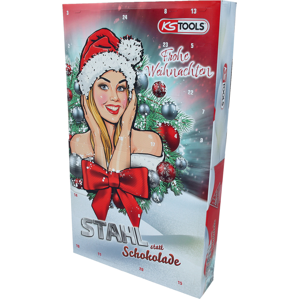 Advent calendar with Mini cordless screwdriver set and bits, 31 pcs ...