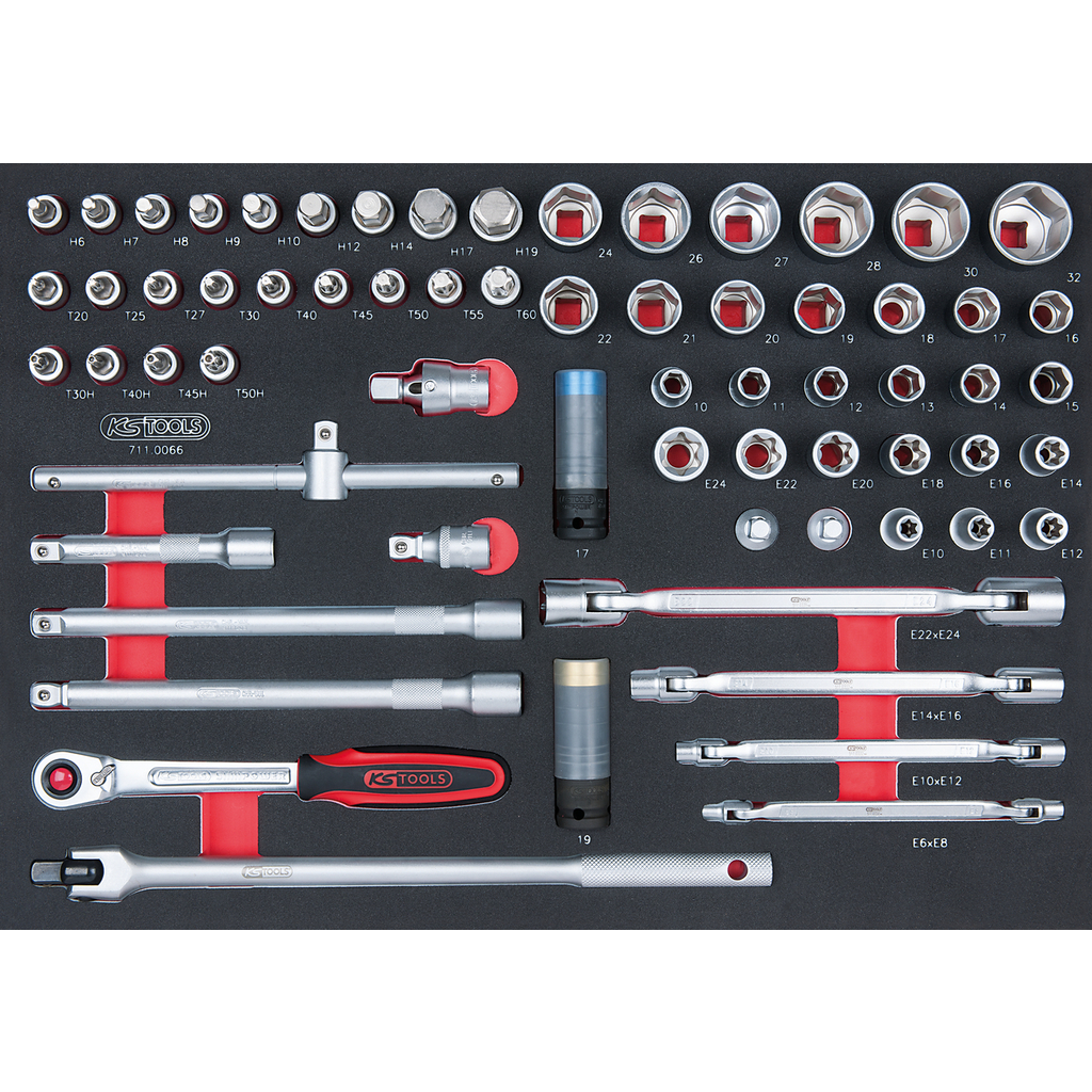 SCS 1/2" Steckschlüssel-Satz, 66-tlg in 1/1 Systemeinlage | 1/1 SCS ...