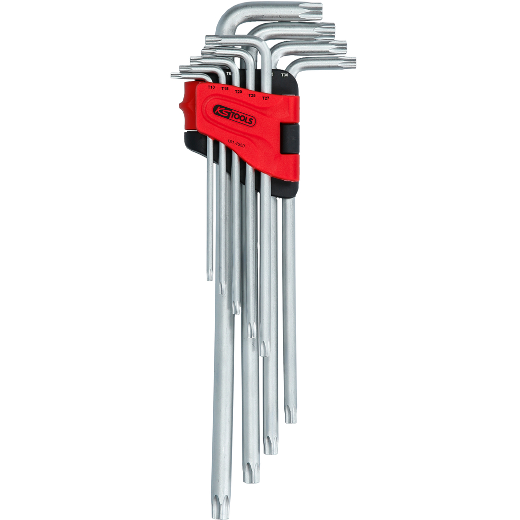 Torx angled key wrench set, extra long, 9 pcs | Torx Tamperproof ...
