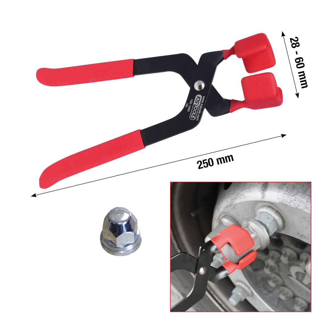 Hub nut pliers, 250 mm | Hub cap tools | Wheel / tyre fitting | Special ...