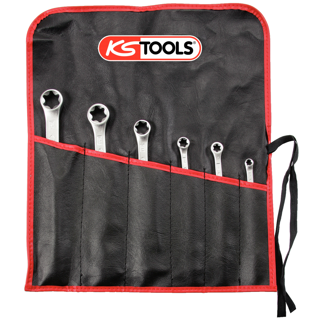 Double ring spanner set for Torx E-Profile, 6 pcs | Double Ring ...
